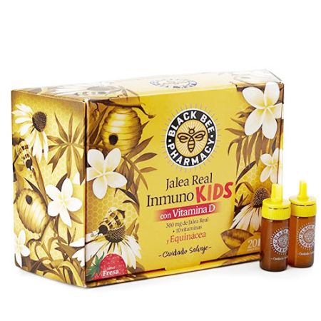 Black Bee Jalea Real Inmuno Kids con Vitamina D 20 Amp - Farmacia en ...